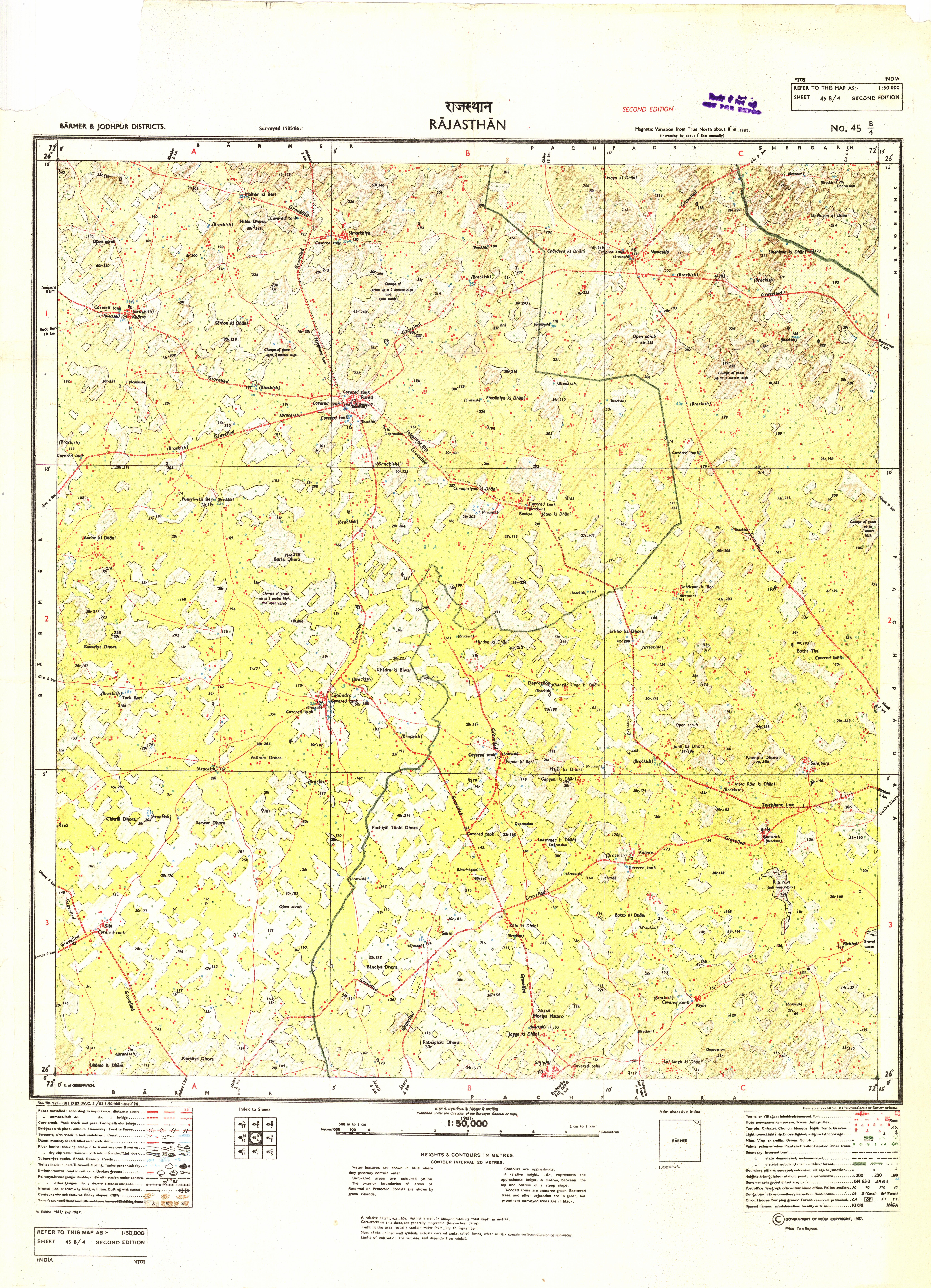 Survey Of India Topo Sheet 45B4 1987 2nd Edition Zenodo survey-of-india-topo-sheet-45b4-1987-2nd-edition-zenodo